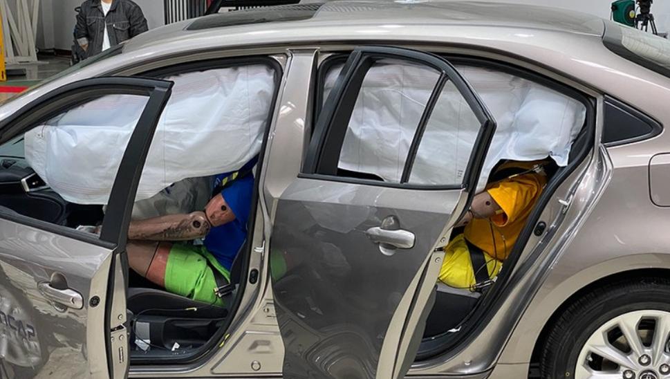 Corolla easily completes the 40% offset crash test, but there are two ...