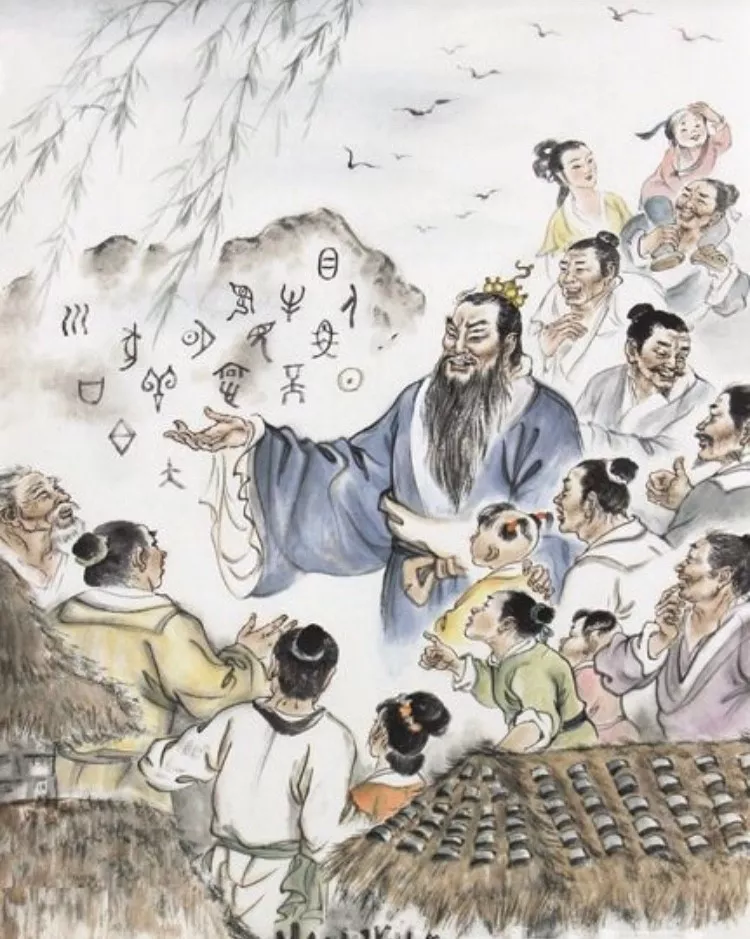 The legend of Cangjie writing characters: after the writing is ...