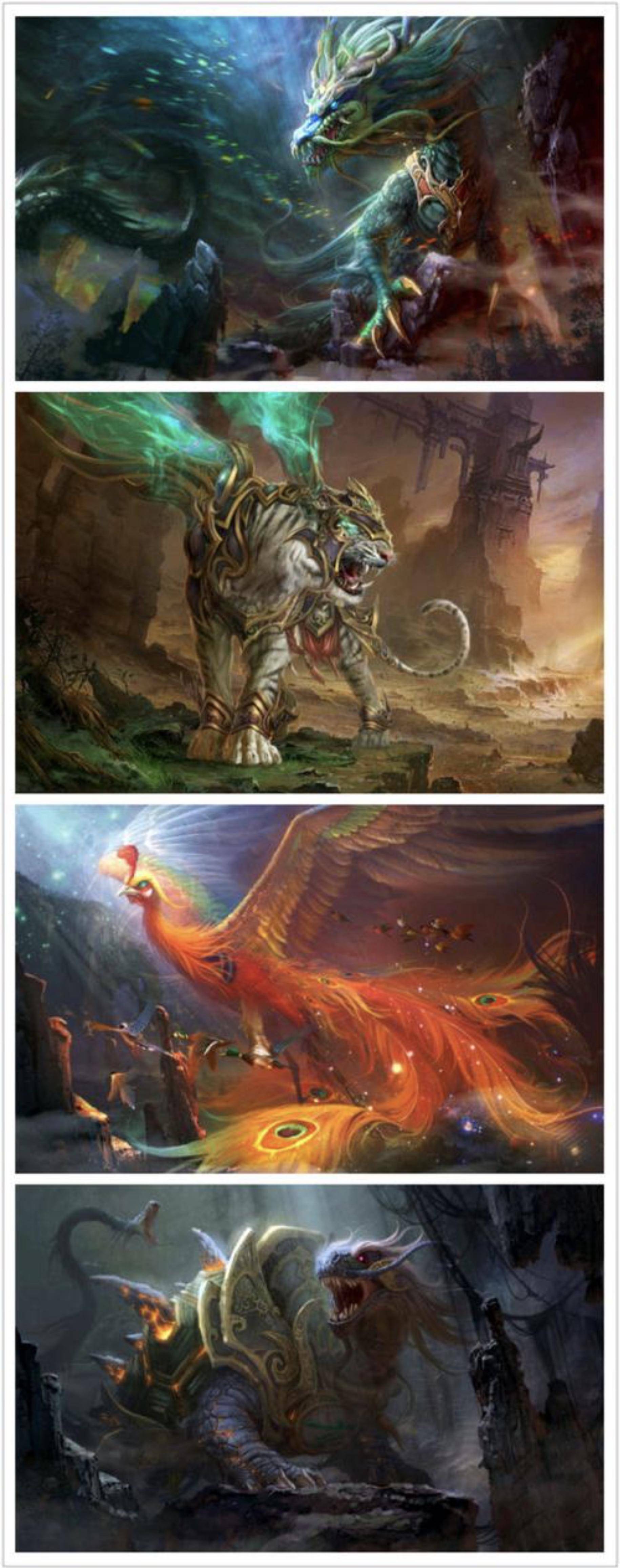 What are the four great beasts? What is its ability and representative ...