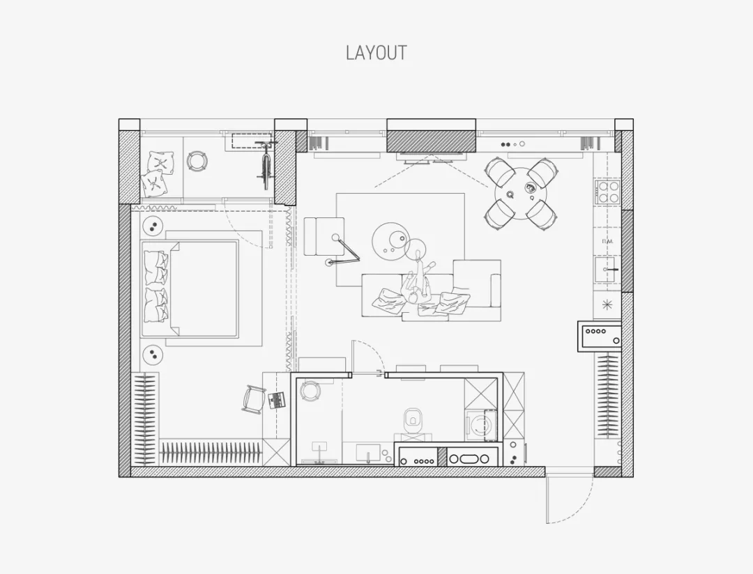 65 square meters exquisite bedroom apartment, the gray tone is advanced ...