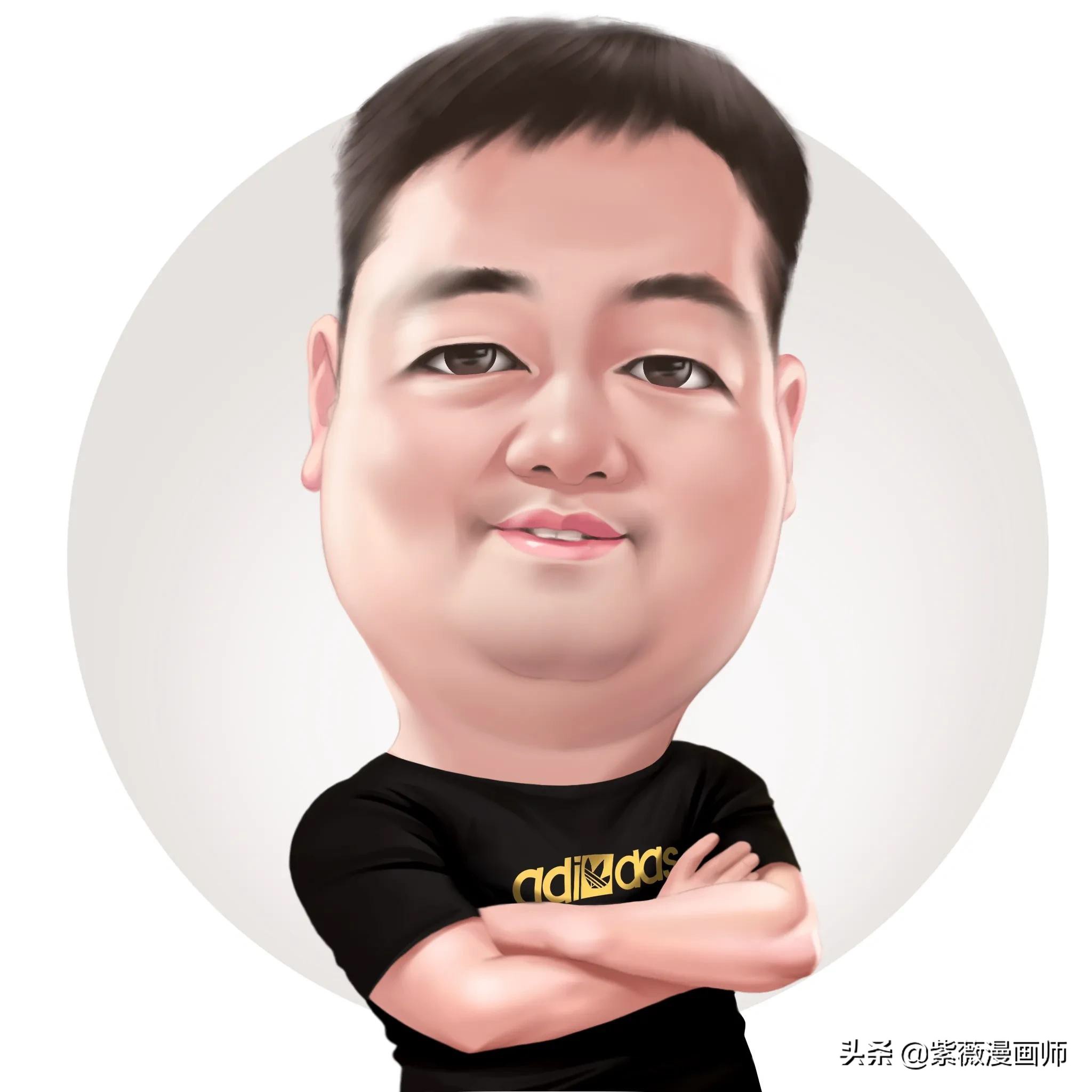 Hand-drawn cartoon avatars of men around 30 years old, humorous and ...