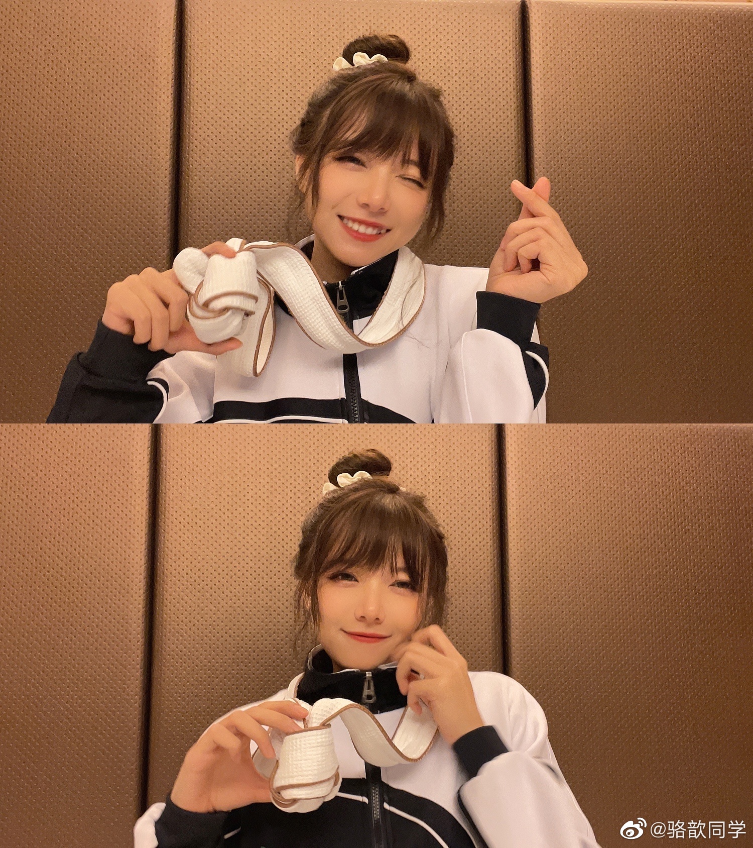 LPL host Luo Xin sports department dressed up with a sweet smile ...