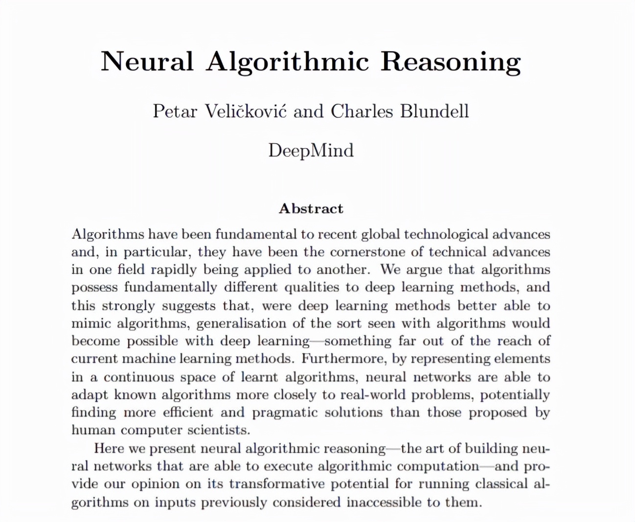 DeepMind proposes neural algorithm reasoning, deep learning and ...