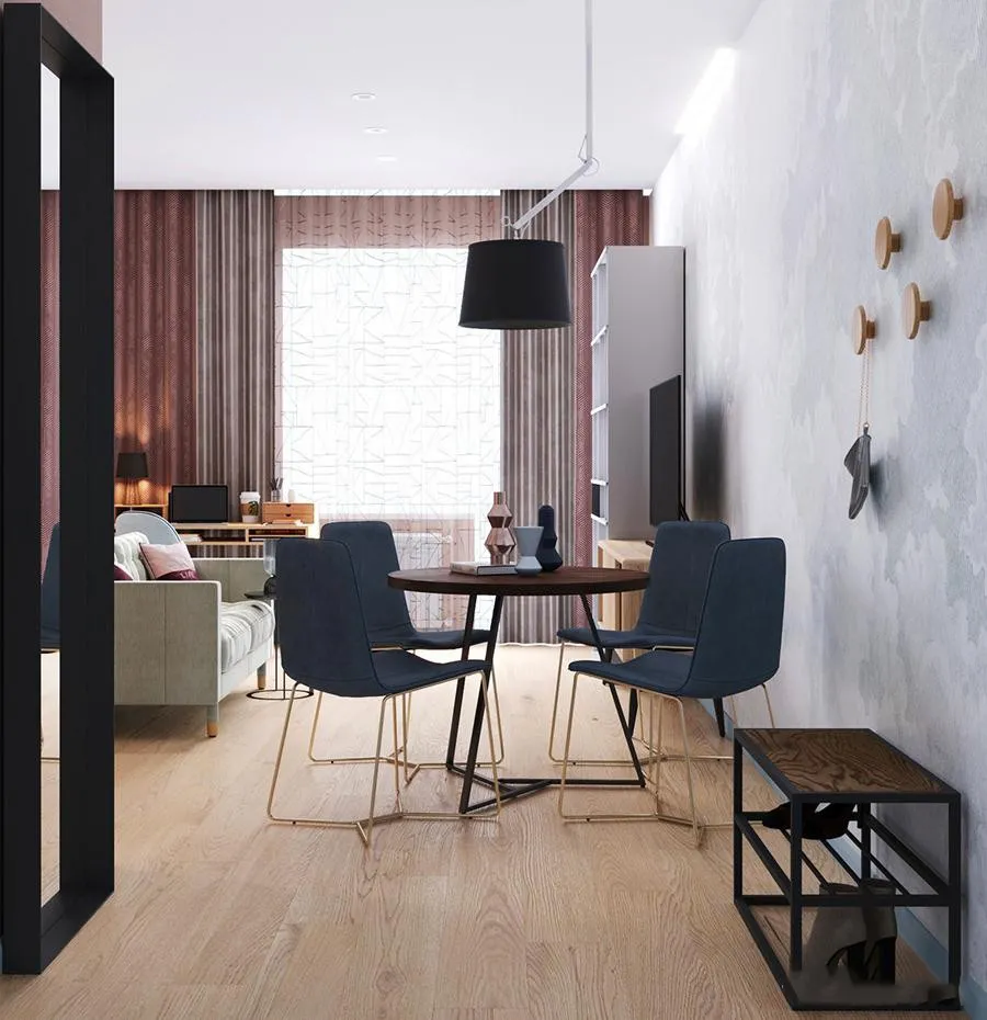 The 32-year-old lady's 49 square meter home has 9 functional areas, and ...