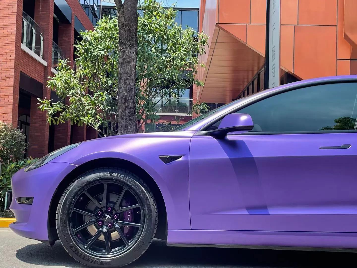 Is the purple Tesla model3 particularly eye-catching? - iNEWS