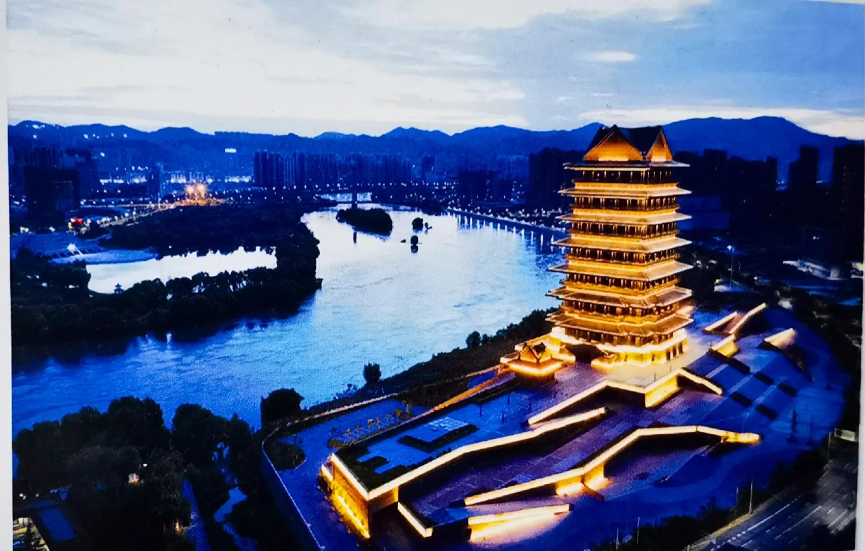 Lanzhou Yellow River Tower-a landmark of the Yellow River landscape in ...