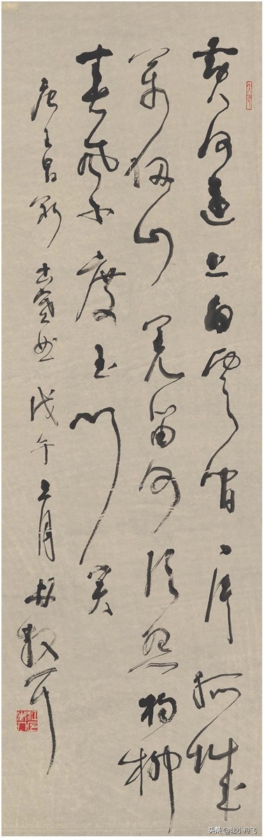 The six elements of calligraphy: slippery, crazy, thick, heavy, tight ...