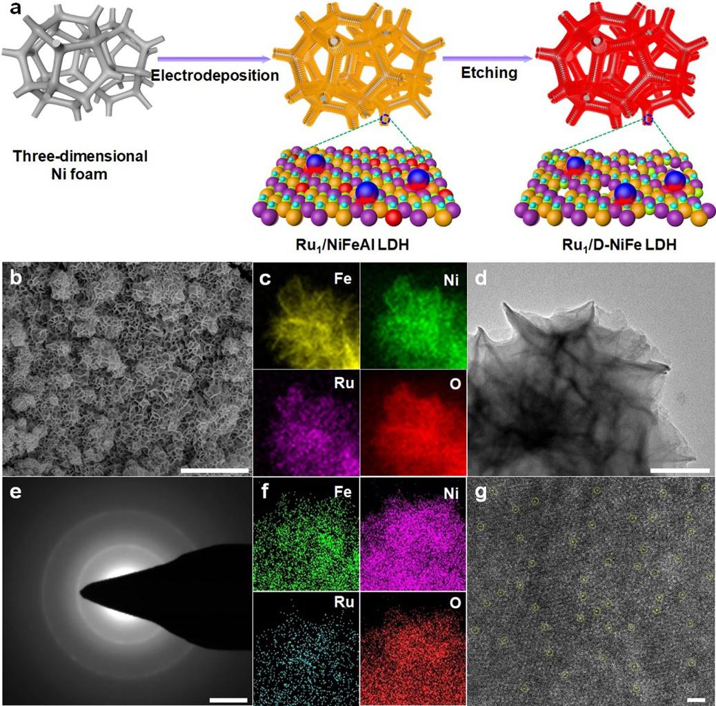 Jungang Hou Nature: Single-atom ruthenium site NiFe layered double ...