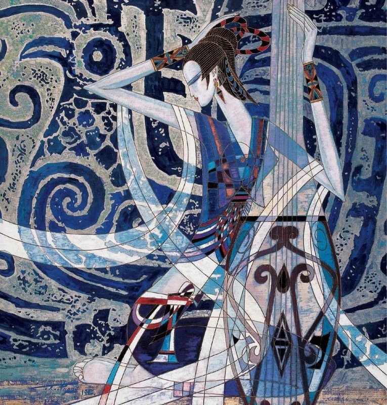 Appreciation of 26 fine works of modern heavy color painting master ...