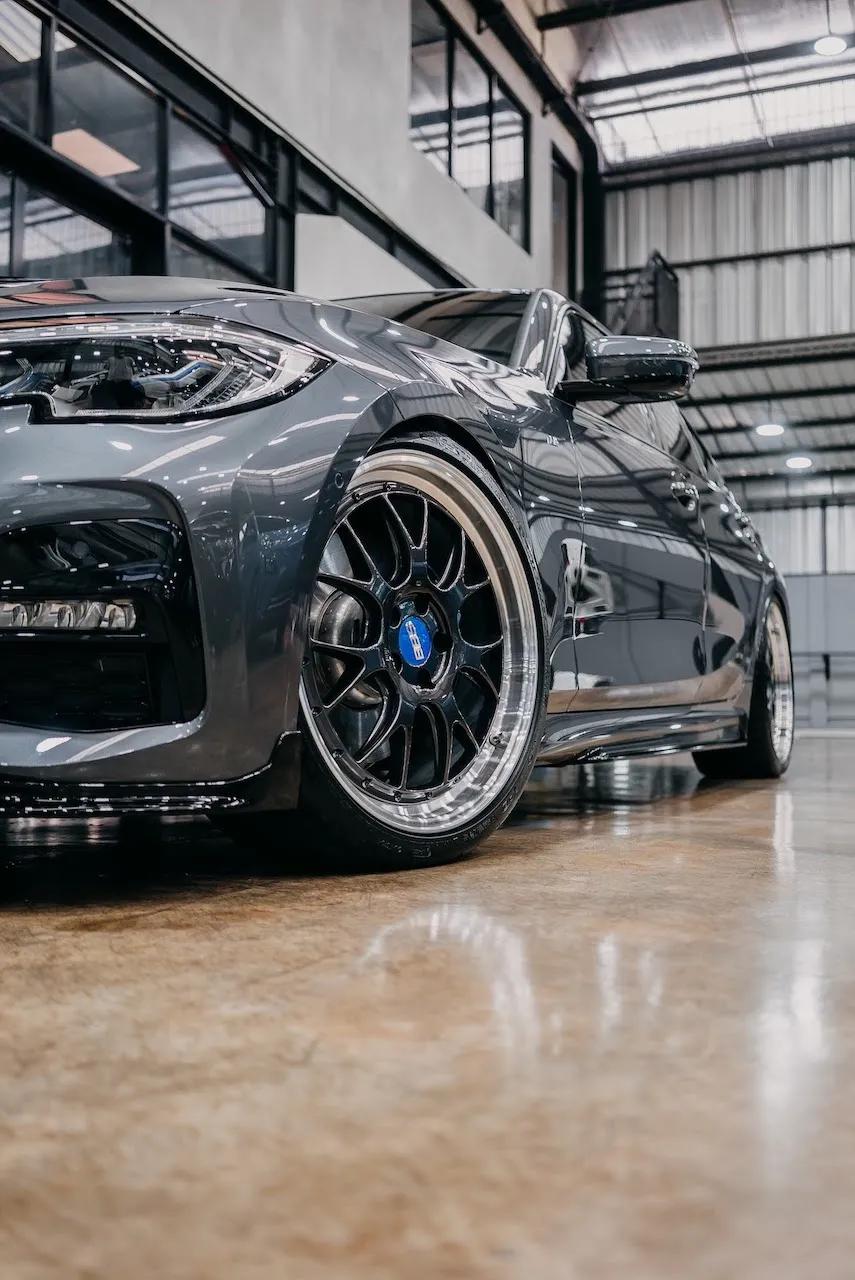 The new BMW 3 Series is paired with 20-inch BBS wheels, which is ...