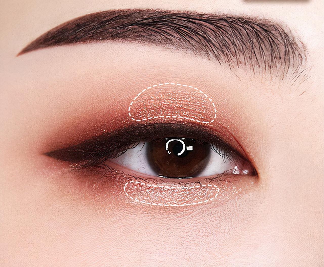 How to apply eye makeup on a single eyelid?"Just 5 steps" allows you to ...