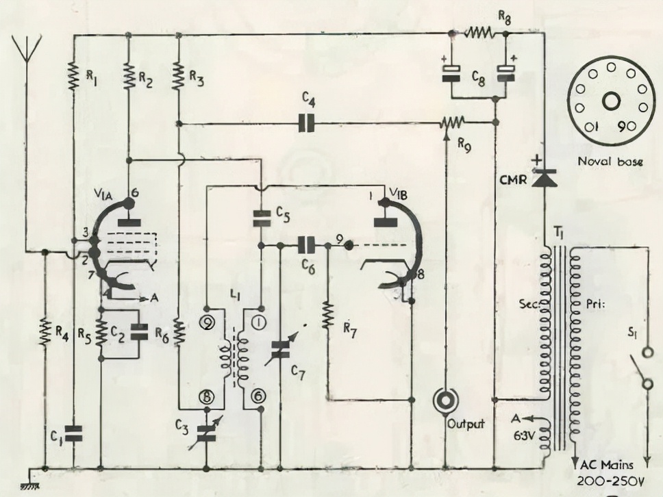 "History of Radio" 1961 British single-tube regenerative receiver ...