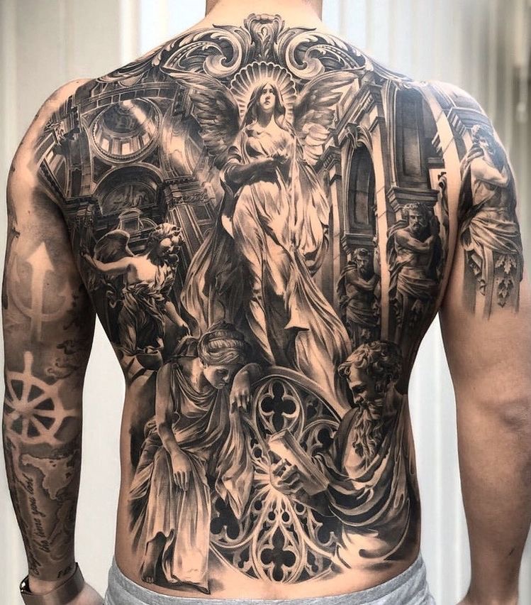 Realistic style full back tattoo - iNEWS