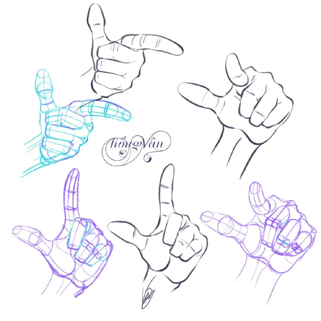 "Painting Reference" Human hand drawing reference shared by painter ...