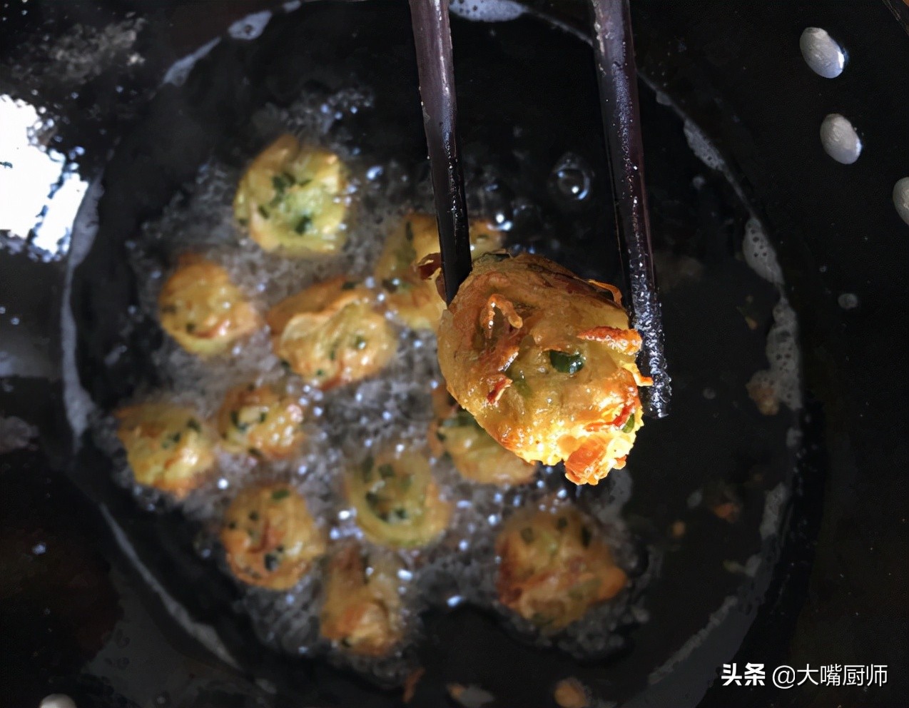 Fried radish balls, it's not right to put flour and starch, change to 2 ...