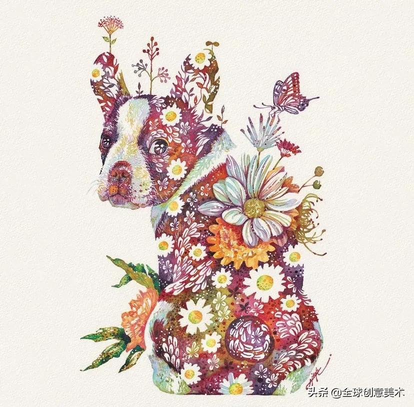 A romantic artist who paints "animals" with "flowers" - iNEWS