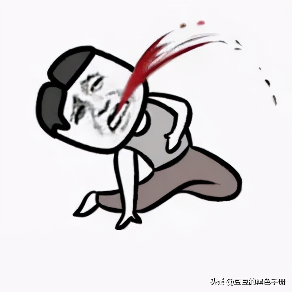 Sorry I laughed!In the vomiting of blood in the film and television ...