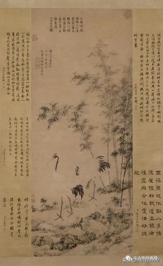Ming. Appreciation of Bian Jingzhao & Wang Fu's "Bamboo and Crane ...