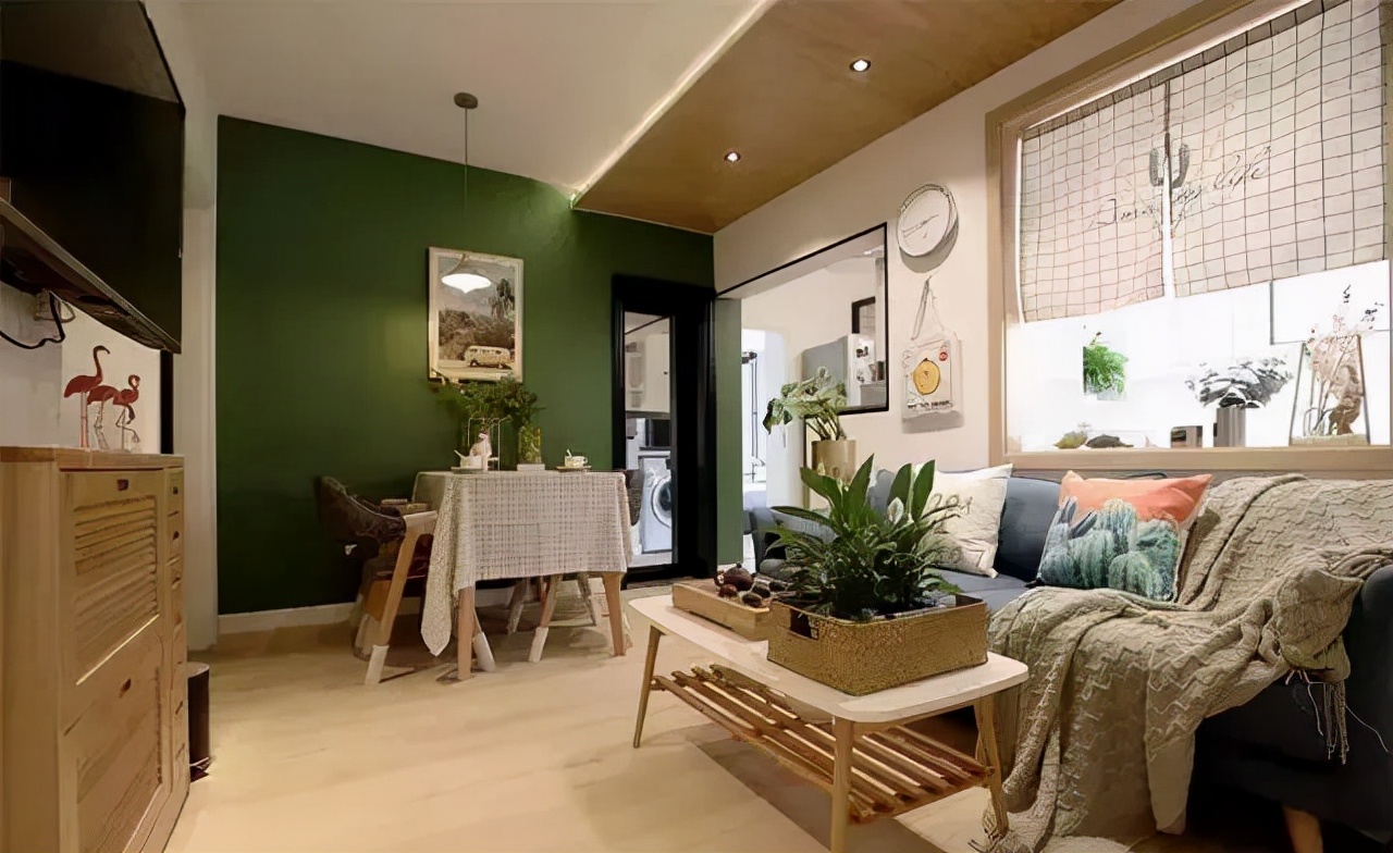 65 square meters mixed style small apartment two-bedroom, compact and ...