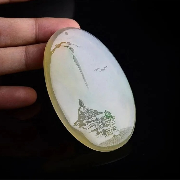 I am a jade carver. Two pieces of Da Makan jadeite wool of the same ...