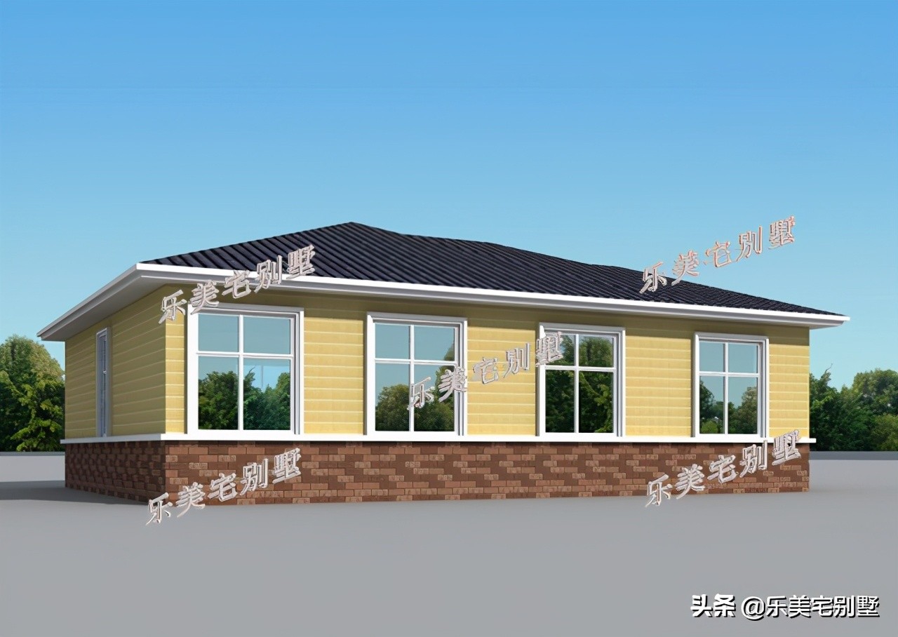 140m2 or more rural bungalow, one-layer villa design, housing limit is ...