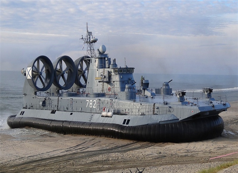 Picture of the European Bison 100, the air cushion landing ship that ...