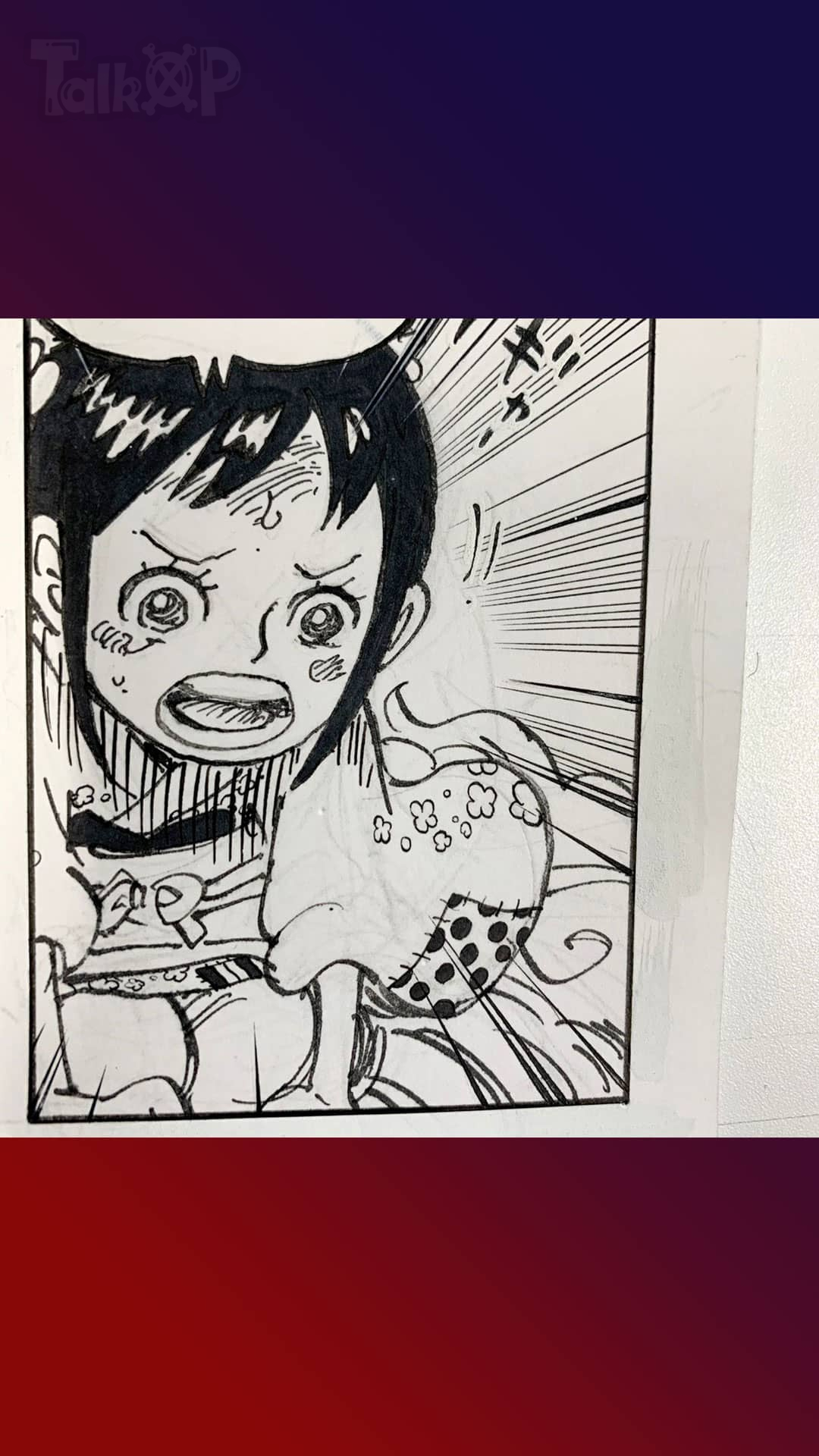 The official release of the original manuscript of One Piece Chapter ...