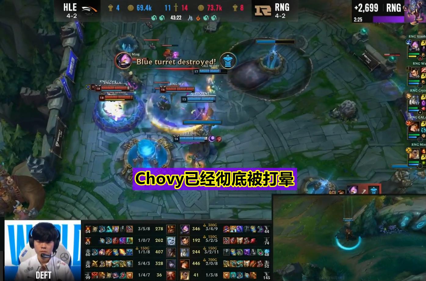 RNG desperately turned HLE, the group first advanced to the top 8, Gala female gun 0 killed too ...