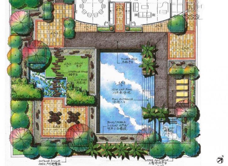 Complete the courtyard landscape design in one article, with 133 villa ...