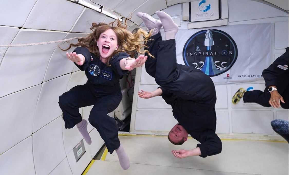 SpaceX "Inspiration 4" astronauts conducted zero-gravity training to ...