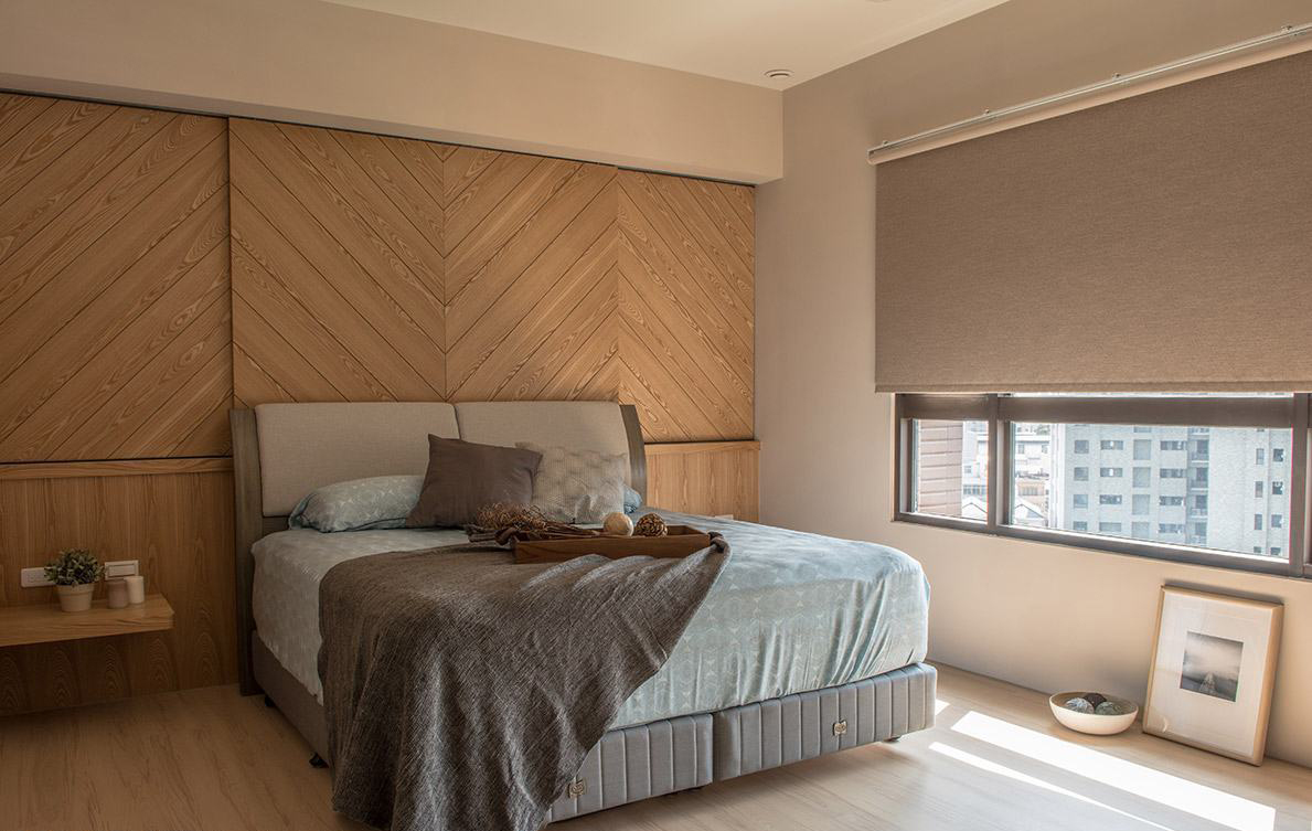 105 square meters of modern style three-bedroom, space decoration with ...