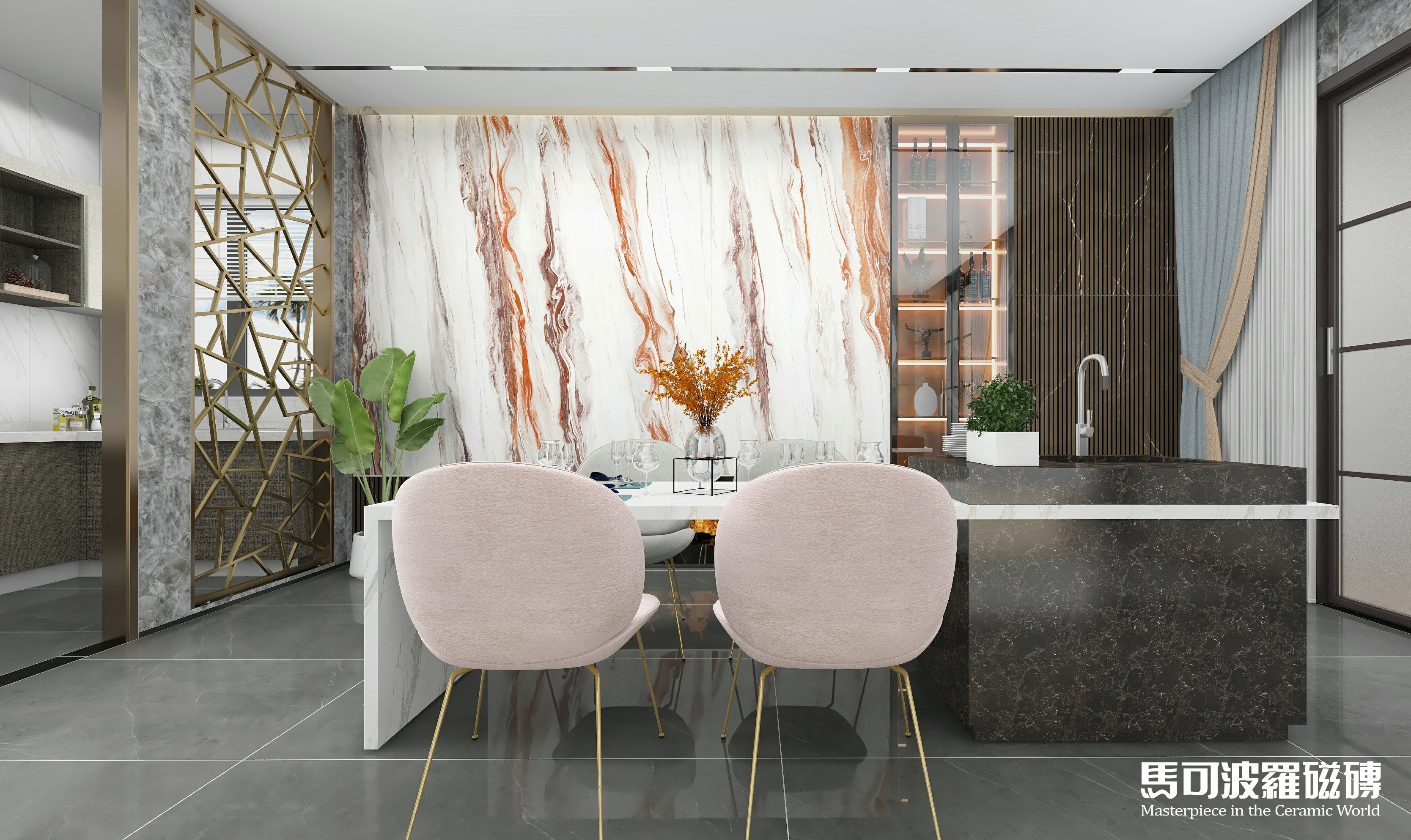 Marco Polo rock slab background wall, create a good time for you - iNEWS