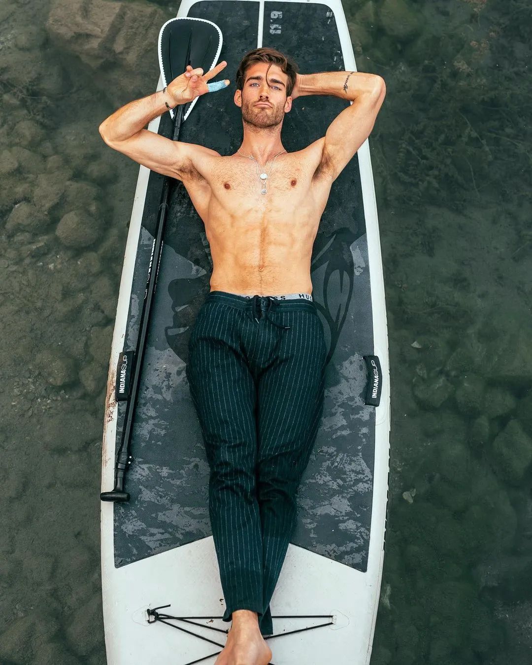 German male model Janis Danner's cute contrast, deer look, tiger figure ...