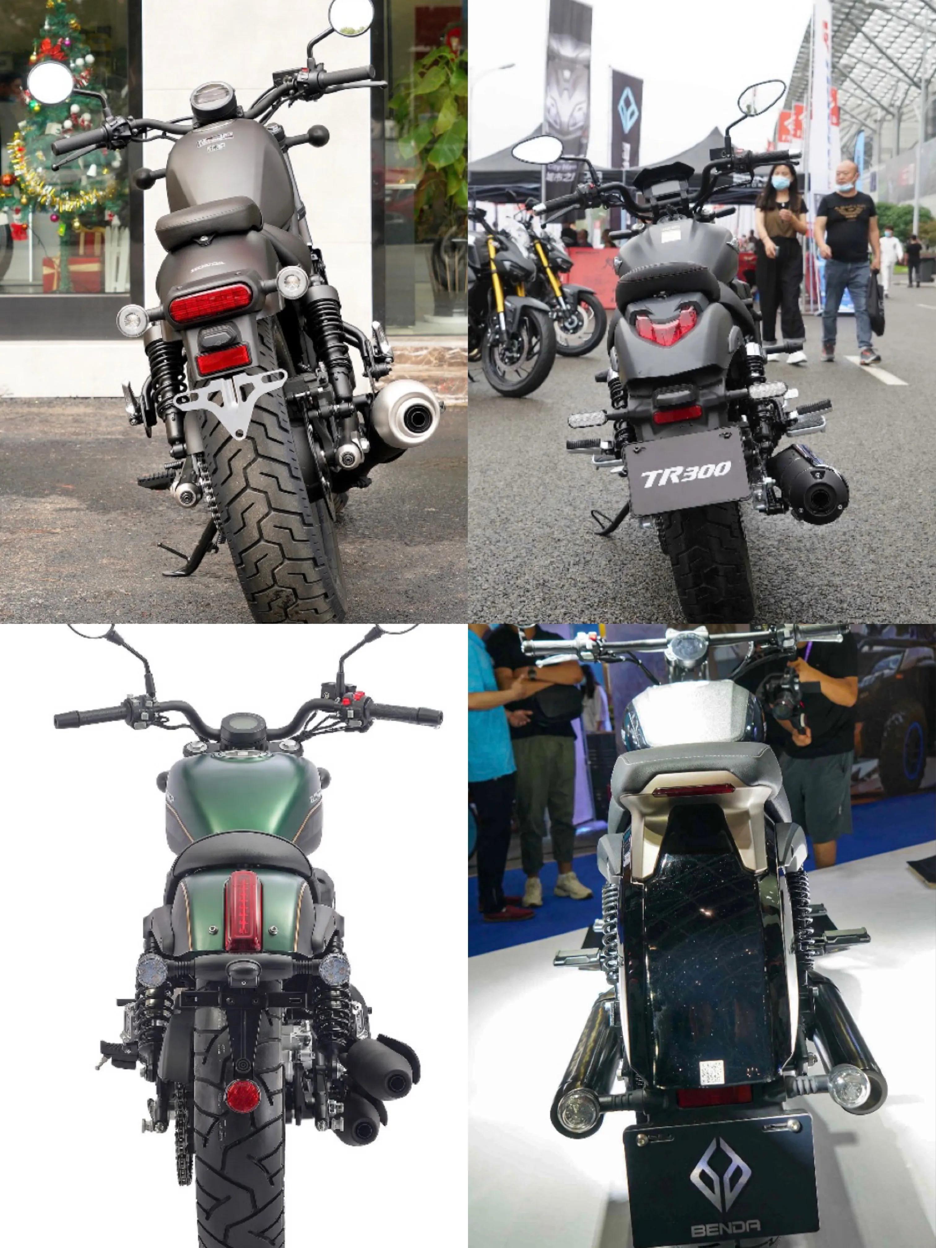 Compare four 300CC cruising motorcycles from Honda, Haojue, Qianjiang ...