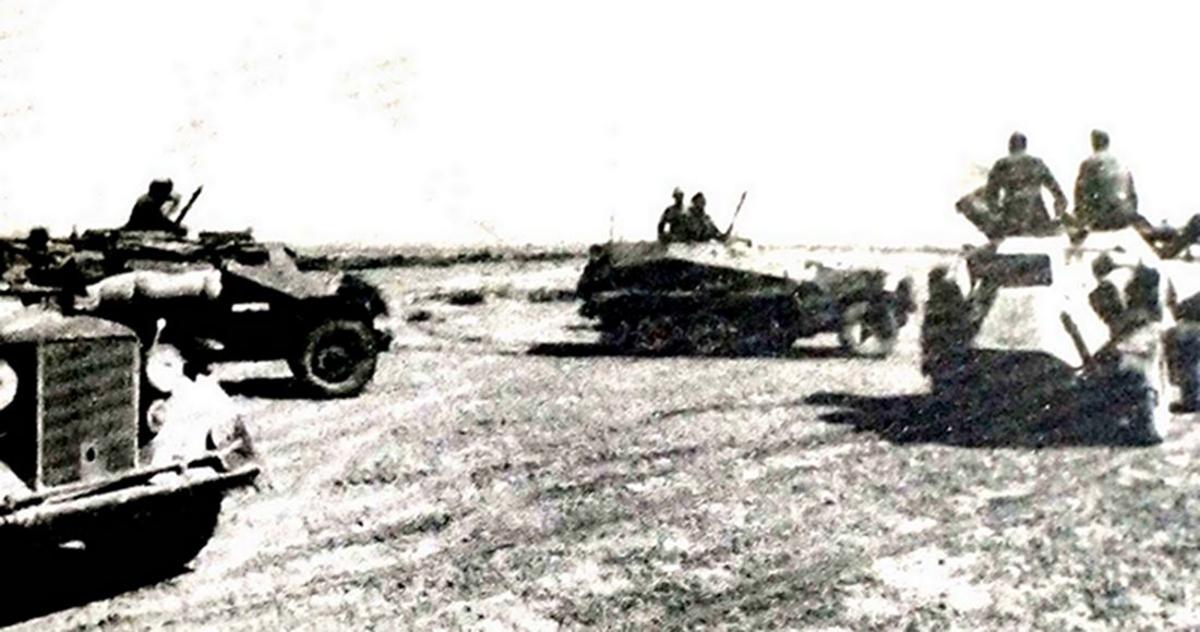 The Sdkfz 221/222 4-wheeled armored reconnaissance vehicle of the ...