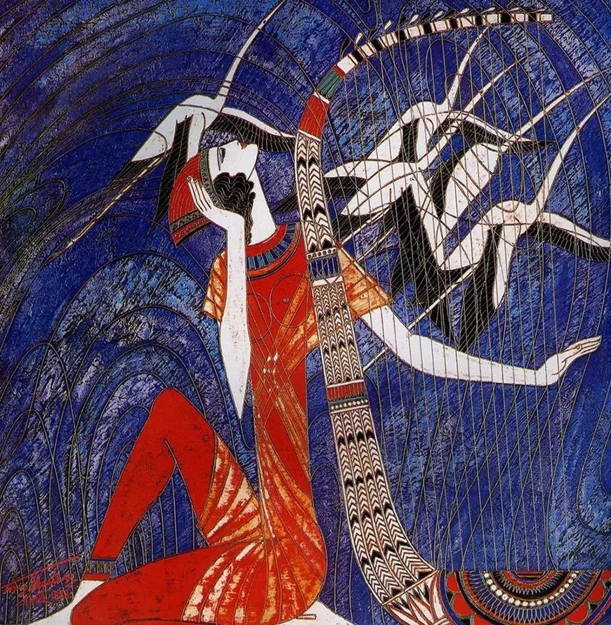 Appreciation of 26 fine works of modern heavy color painting master ...