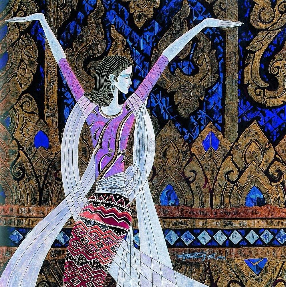 Appreciation of 26 fine works of modern heavy color painting master ...