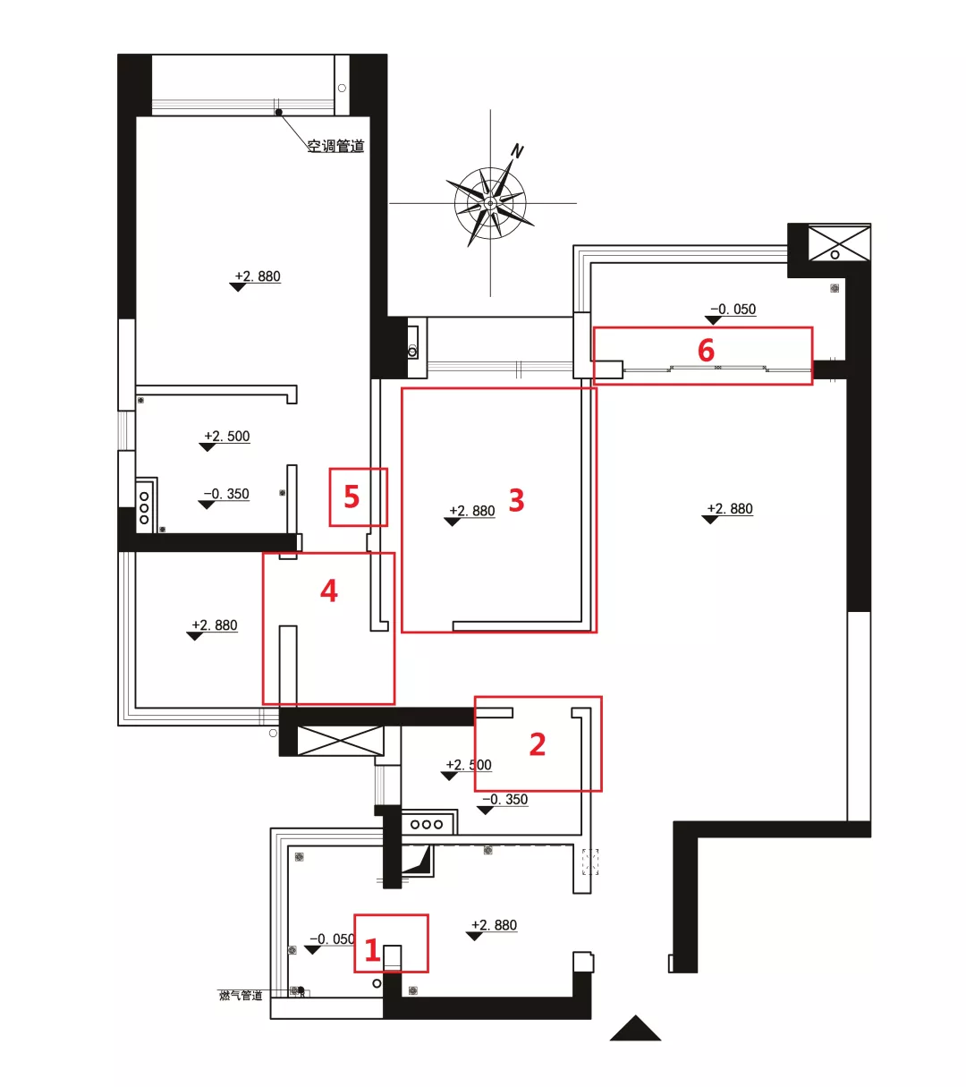96 square meters modern and simple, with a corridor + bathroom beside ...