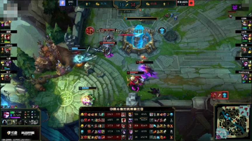 In the LOL China-Korea match, the wild king of the national server ...