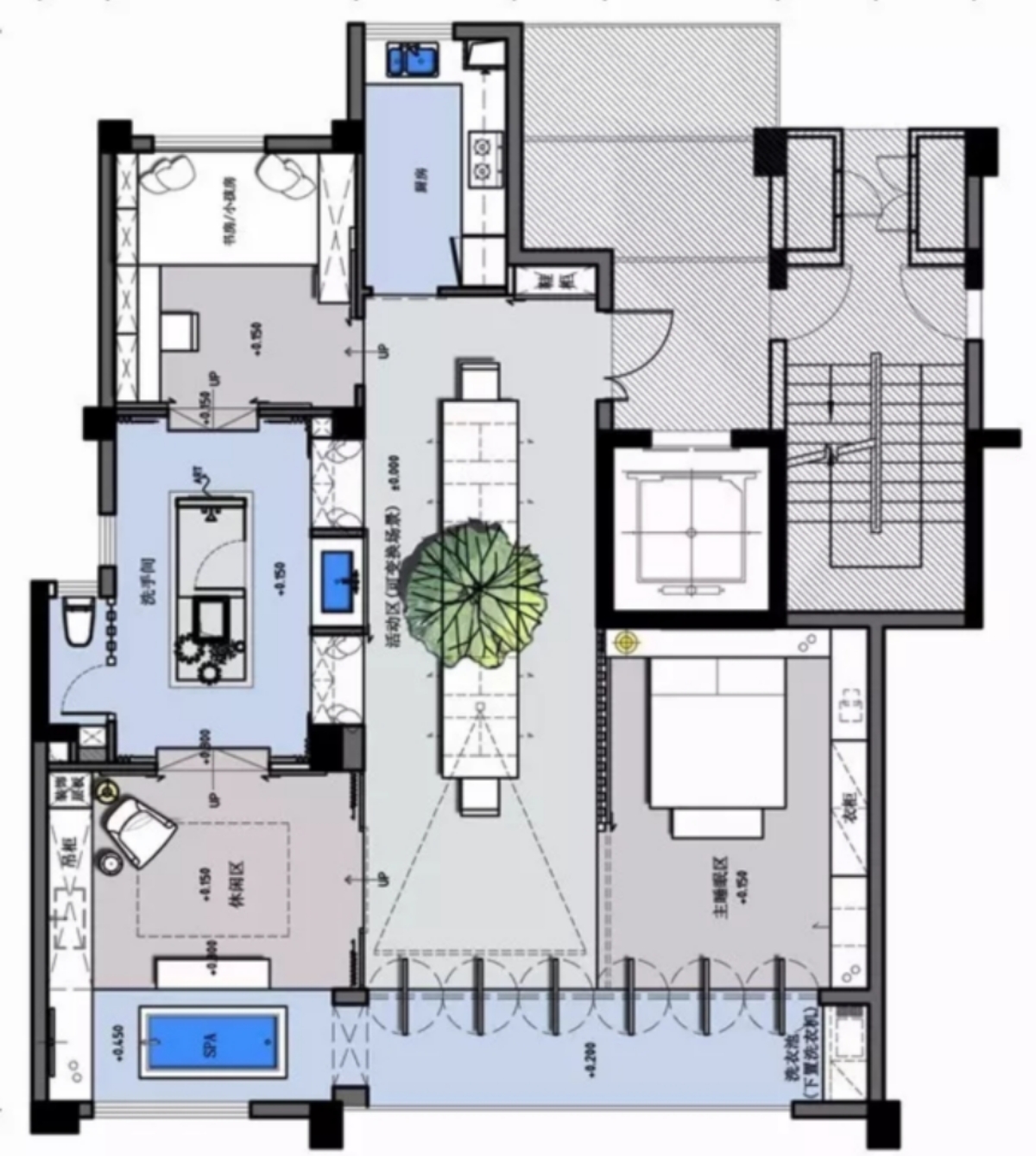 110 square meters apartment, six plan schemes, six design principles ...
