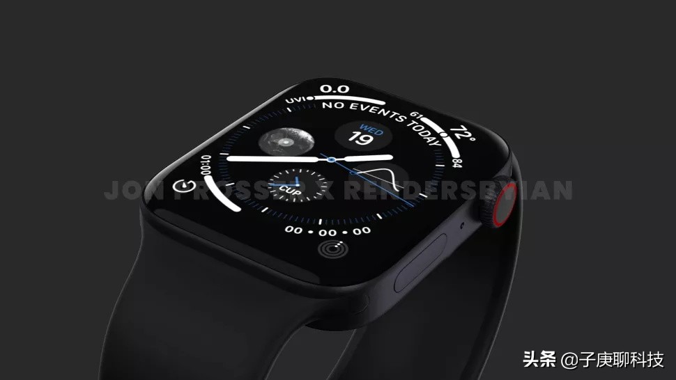 The new rendering of Apple Watch 7 looks stunning, with the middle ...