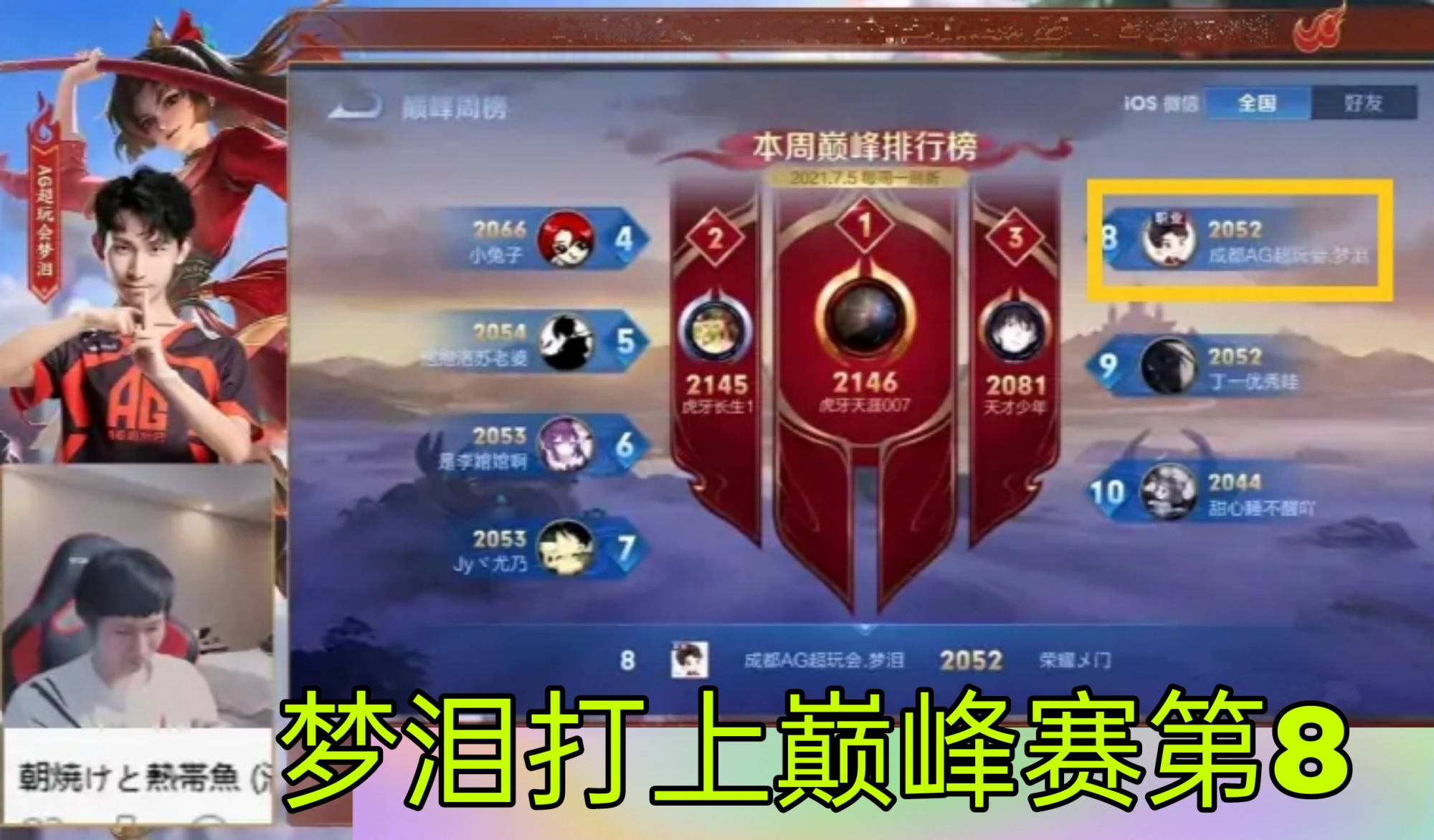Meng Lei was ranked 8th in the top game, and his score was higher than ...