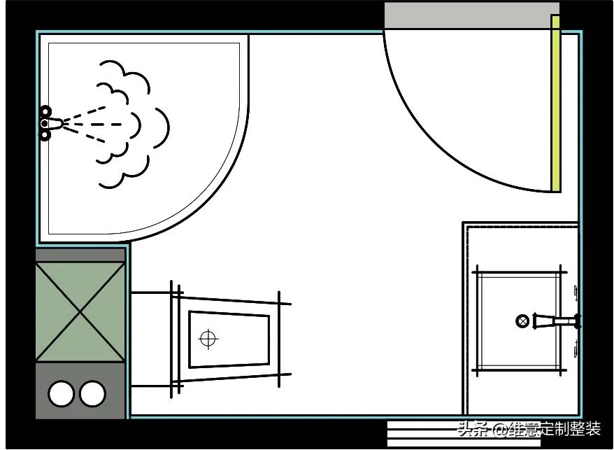 The 4m2 bathroom is so perfect, just copy it for the small apartment ...