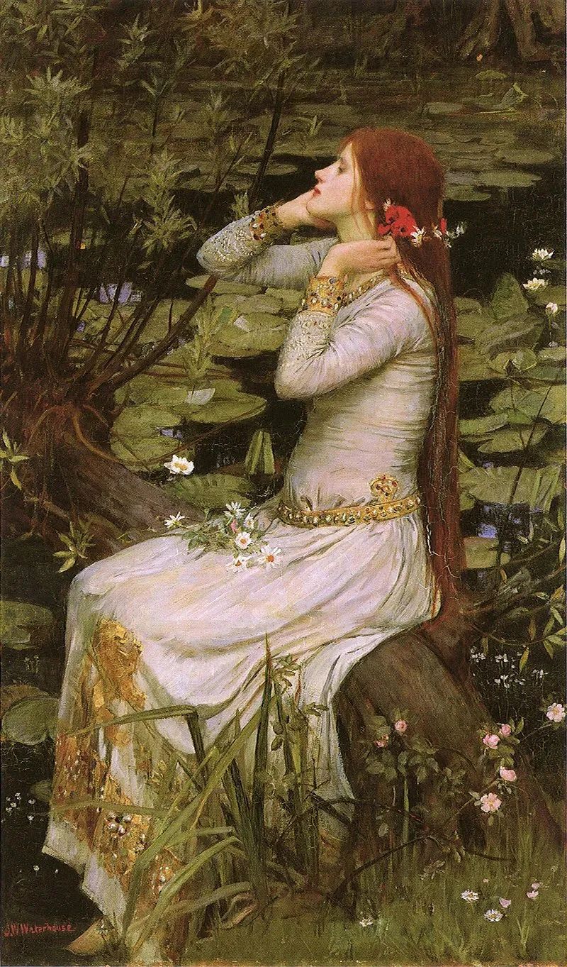 "Ophelia" John Everett Millay, a tragic woman in a Shakespearean play ...