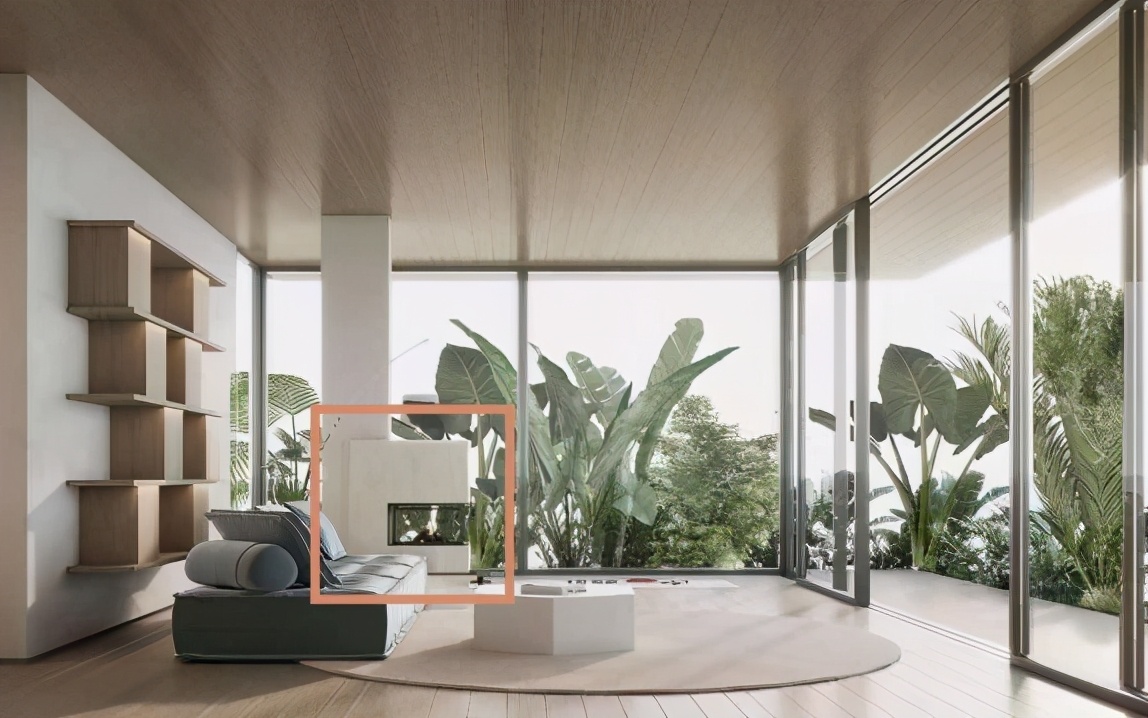 Bare load-bearing columns can decorate the space with a little design ...