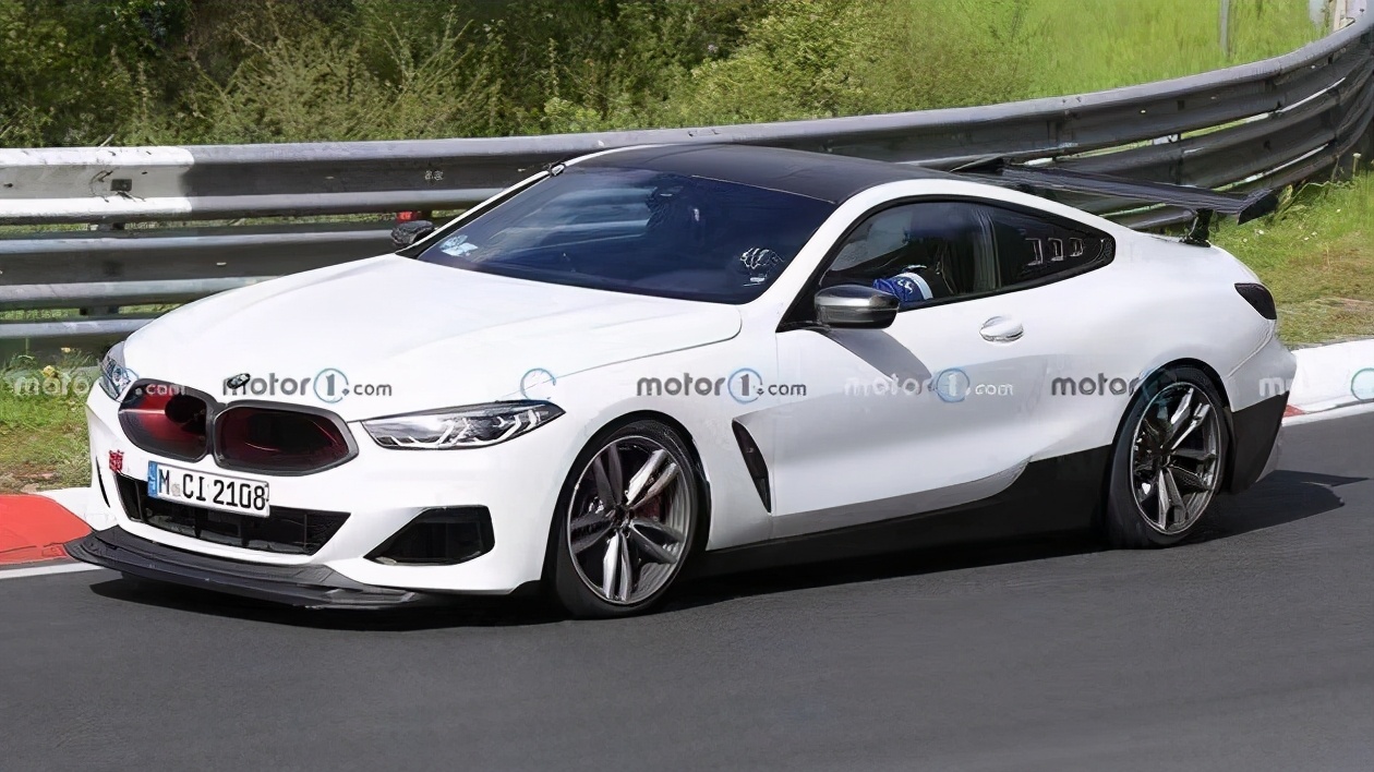 BMW M8 CSL spy photos exposed, eye-catching appearance, rear wing with ...