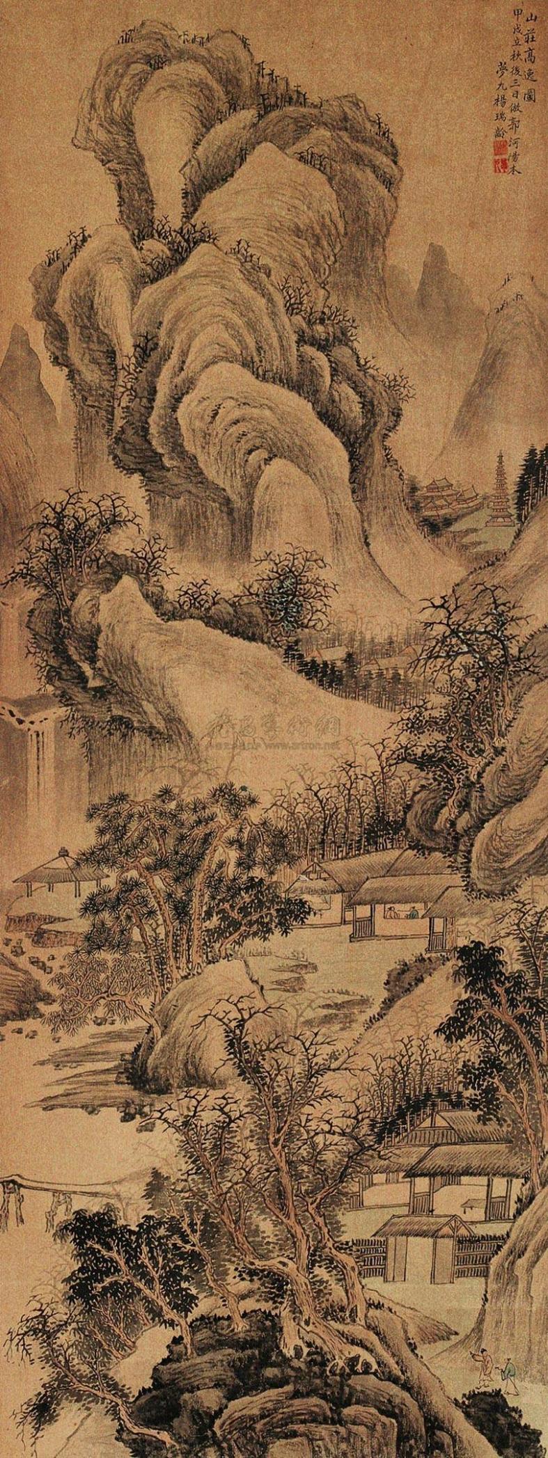 Shui Cun Shan Guo Jiu Qi Feng-Metaphor of Temple Tower in Painting - iNEWS
