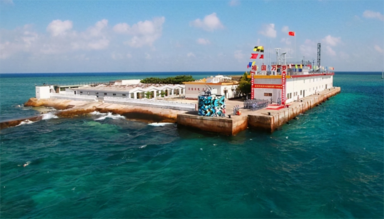 Yongshu Reef is filled with sand to build an island, and the ...