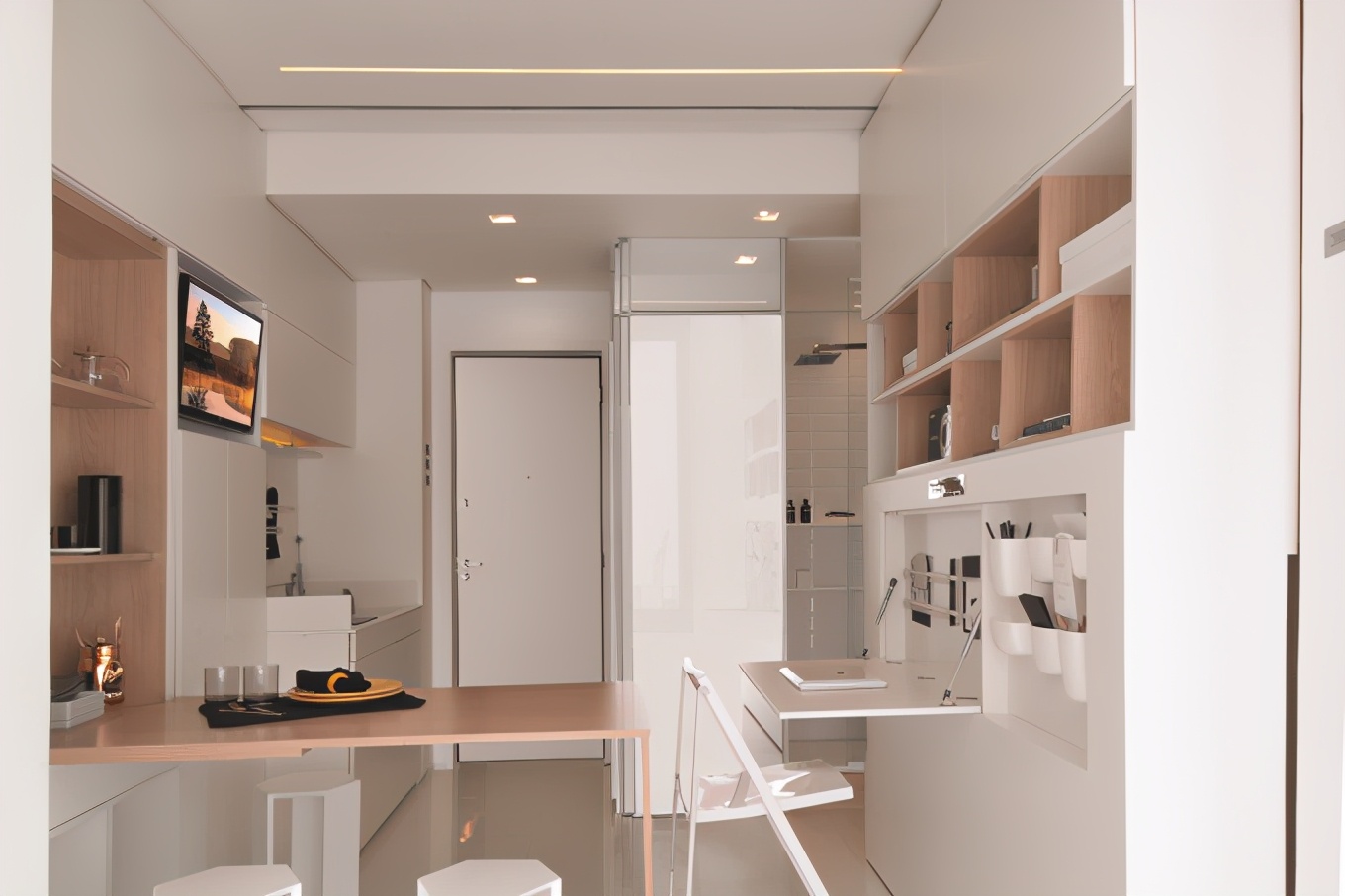 It's amazing!A living room size of 14 square meters, made into 2 rooms ...