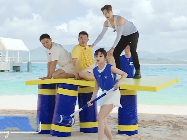 "Running Man" Wang Jiaer wears ice sleeves at 38 degrees to cover his ...